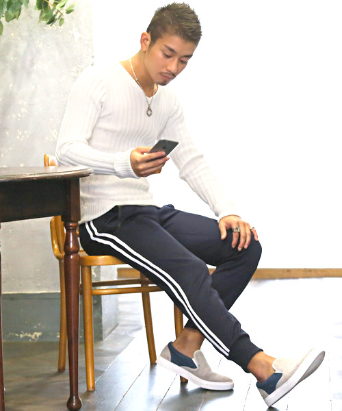 ラグスタイル LUXSTYLE ニット メンズ セーター リブ Vネック ラグスタイル LUXSTYLE ニット メンズ セーター リブ Vネック