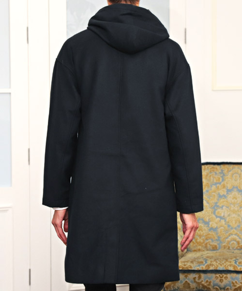 ラグスタイル LUXSTYLE ウールフーデッドコート/ロングコート ラグスタイル LUXSTYLE ウールフーデッドコート/ロングコート