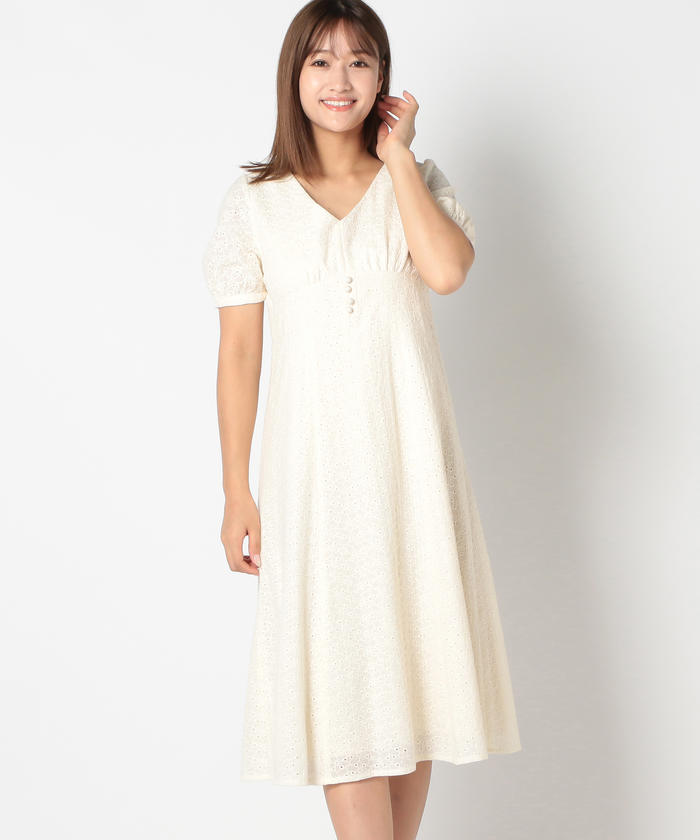 セール】ミッシュマッシュ MISCH MASCH 綿刺繍レースワンピース セール】ミッシュマッシュ MISCH MASCH 綿刺繍レースワンピース