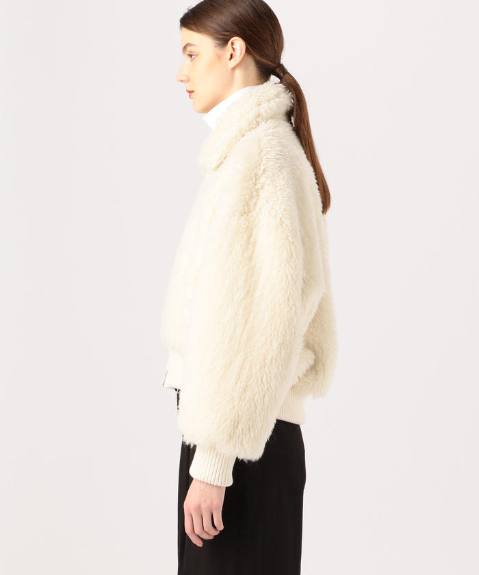 セール 50%OFF】アルパカファー リバーシブルショートブルゾン セール 50%OFF】アルパカファー リバーシブルショートブルゾン