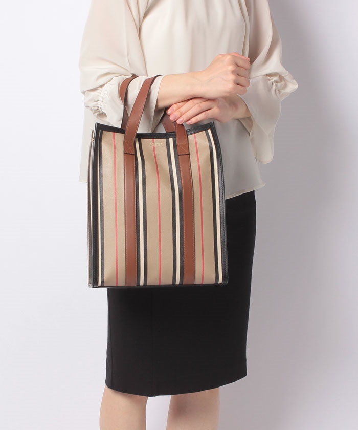 セール】【BURBERRY】ストライプトートバッグ/LL SM NS BOOK セール】【BURBERRY】ストライプトートバッグ/LL SM NS BOOK