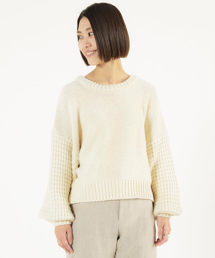 セール 30%OFF】コットンシルク クルーネックプルオーバー セール 30%OFF】コットンシルク クルーネックプルオーバー