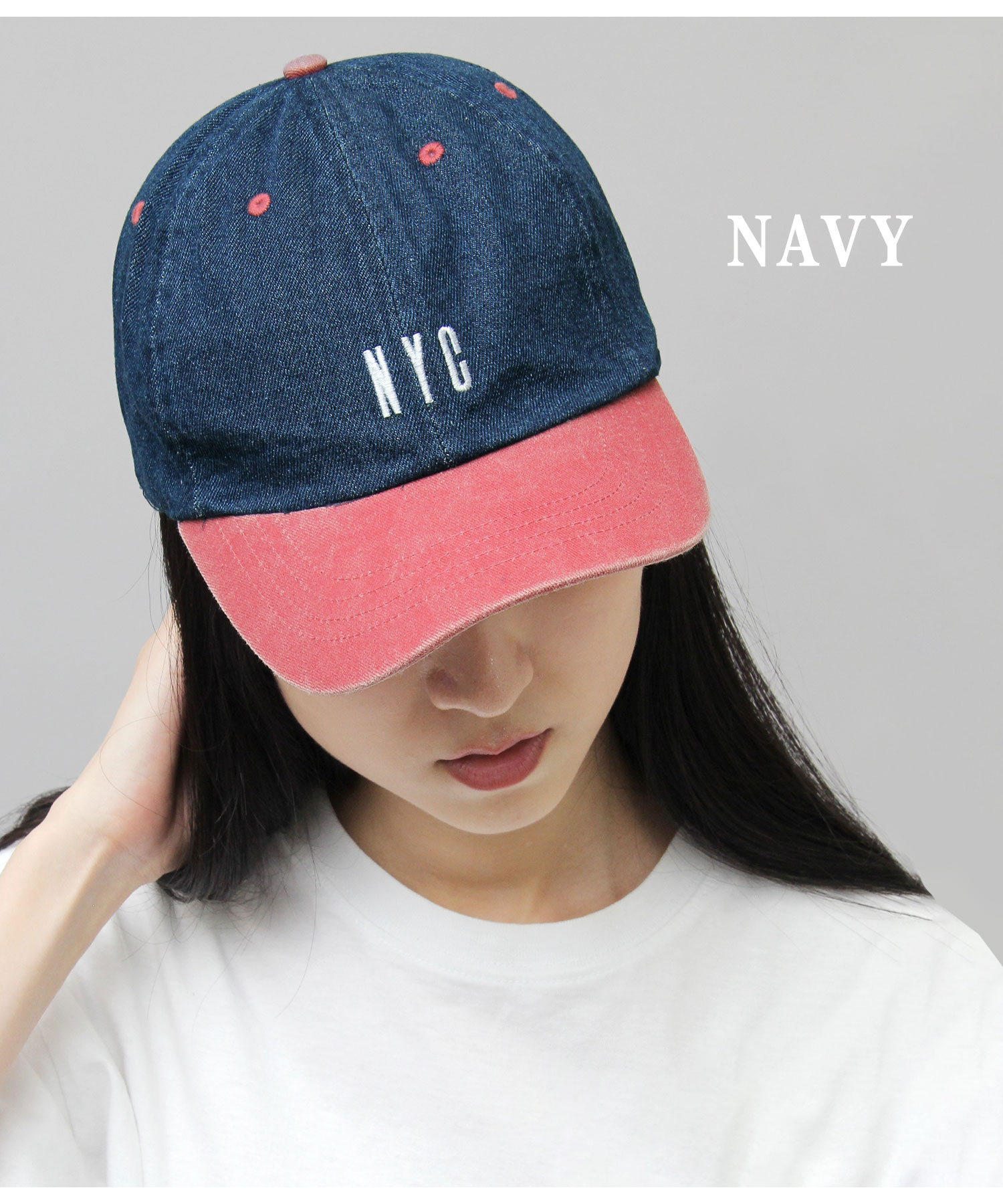 HIDE TRADING PRODUCT】 NYC刺繍 配色 ローキャップ / バイ HIDE TRADING PRODUCT】 NYC刺繍 配色 ローキャップ / バイ