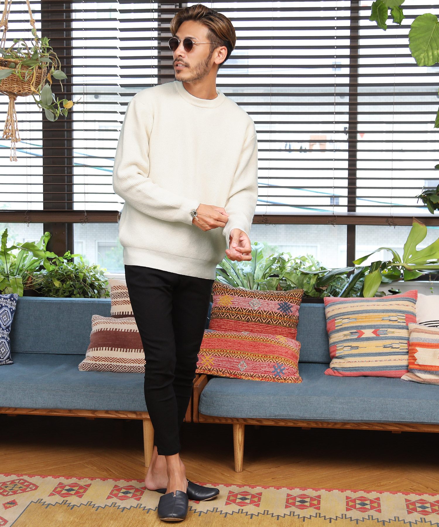 ジギーズショップ JIGGYS SHOP ワッフルクルーニット / ニット ジギーズショップ JIGGYS SHOP ワッフルクルーニット / ニット