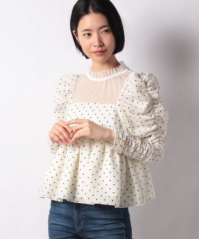 ドット袖ギャザーブラウス(504572814) | コエル(COEL) - d fashion ドット袖ギャザーブラウス(504572814) | コエル(COEL) - d fashion