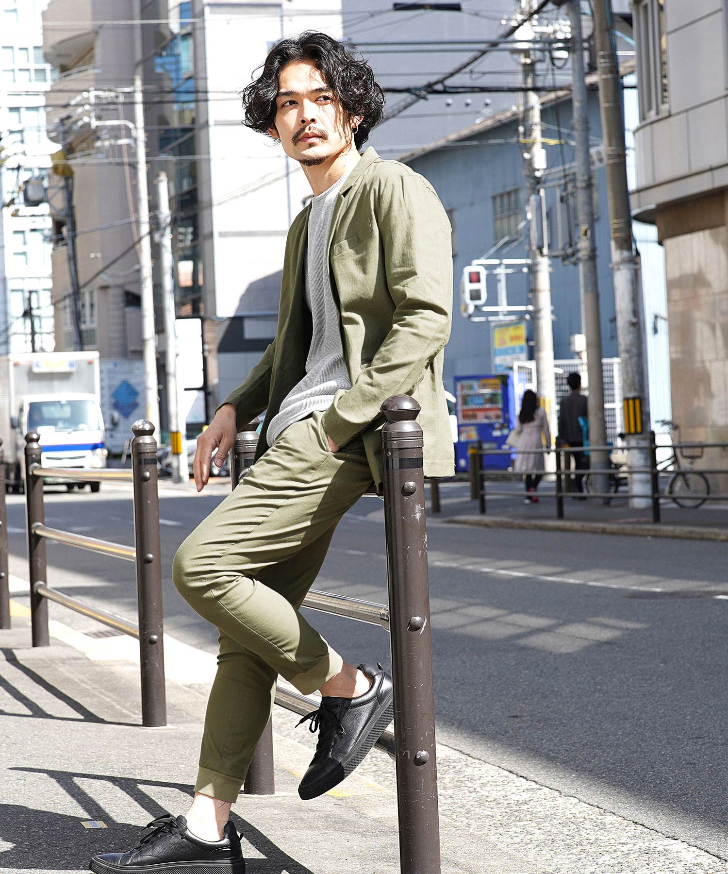 ジギーズショップ JIGGYS SHOP 綿麻ストレッチテーラード ジギーズショップ JIGGYS SHOP 綿麻ストレッチテーラード