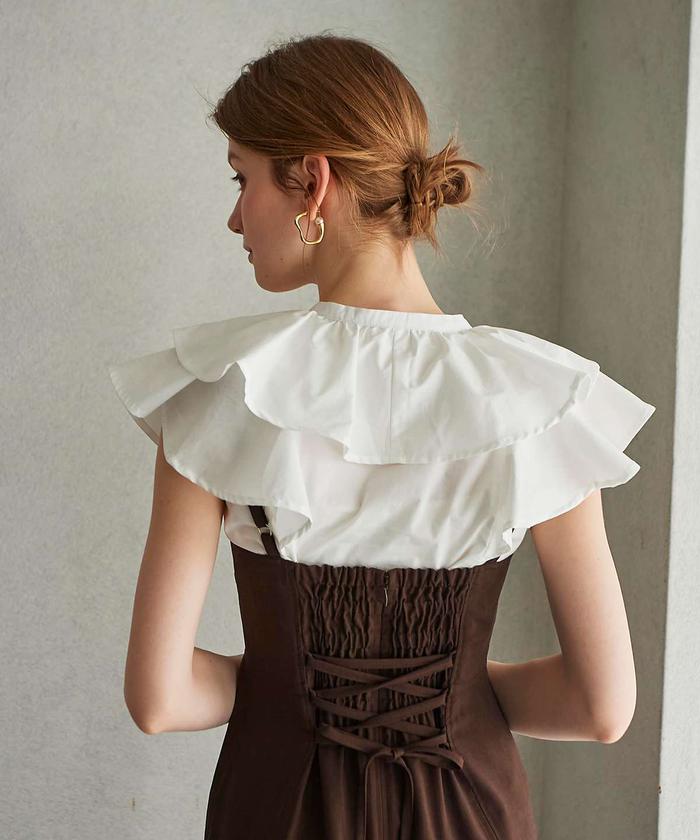 BIGフリルラッフル襟ブラウス(504766494) | AND COUTURE(AND BIGフリルラッフル襟ブラウス(504766494) | AND COUTURE(AND