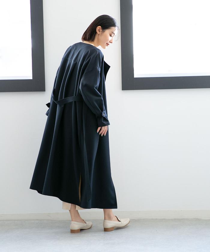 セール 50%OFF】LB.04/ノーカラーガウンコート(504797395 セール 50%OFF】LB.04/ノーカラーガウンコート(504797395