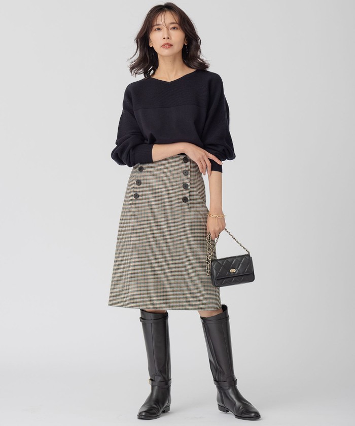セール 30%OFF】ライトツイード チェック スカート(504895806 セール 30%OFF】ライトツイード チェック スカート(504895806