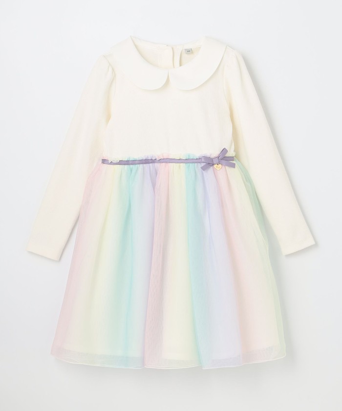 セール 20%OFF】花柄ドッキングチュールワンピース(504901057 セール 20%OFF】花柄ドッキングチュールワンピース(504901057