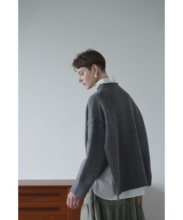 セール】SIDE SLIT WIDE CAPE KNIT TOPS(505006361) | クラネ セール】SIDE SLIT WIDE CAPE KNIT TOPS(505006361) | クラネ