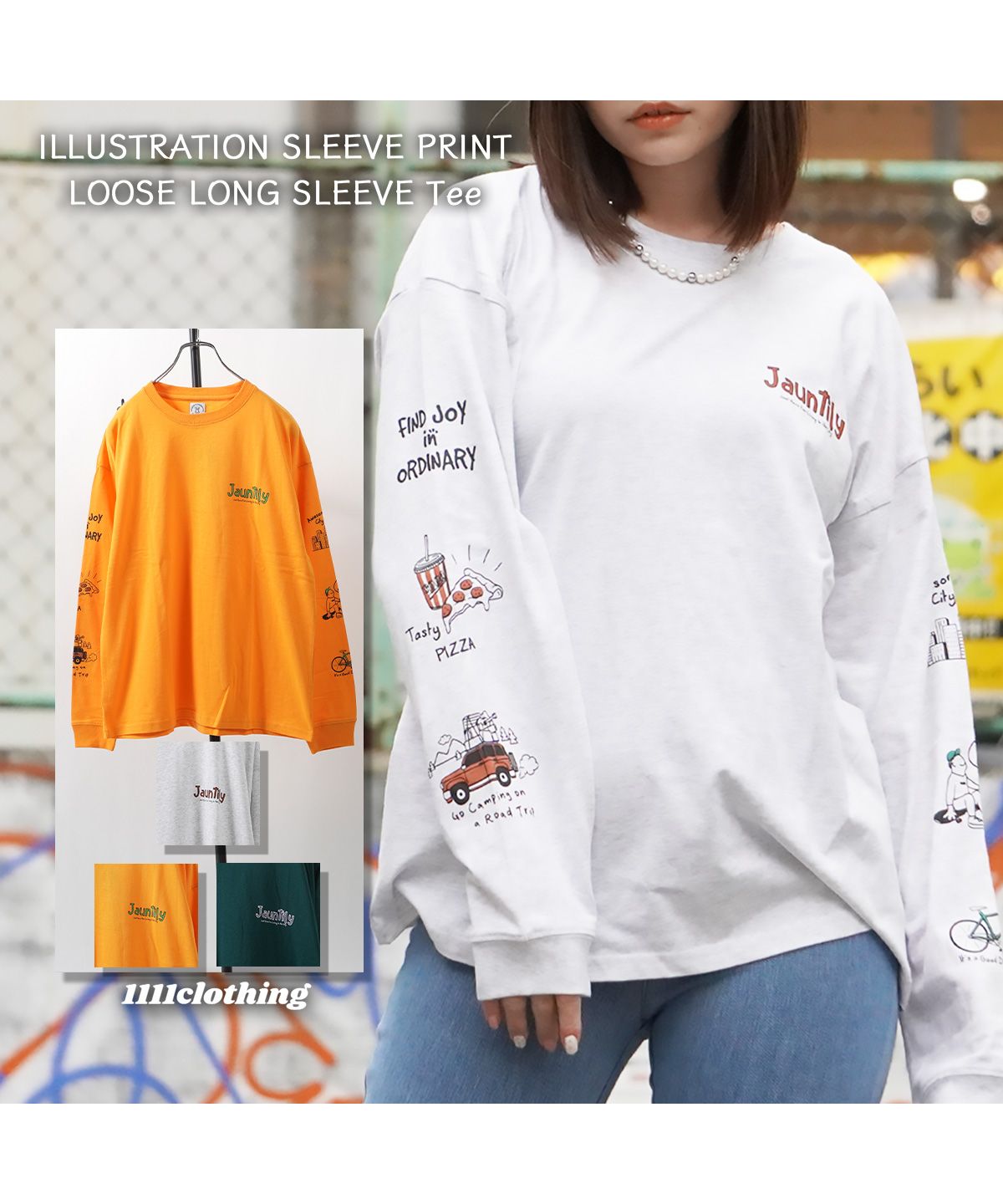 ワンフォークロージング 1111clothing ロンt メンズ 長袖tシャツ ワンフォークロージング 1111clothing ロンt メンズ 長袖tシャツ