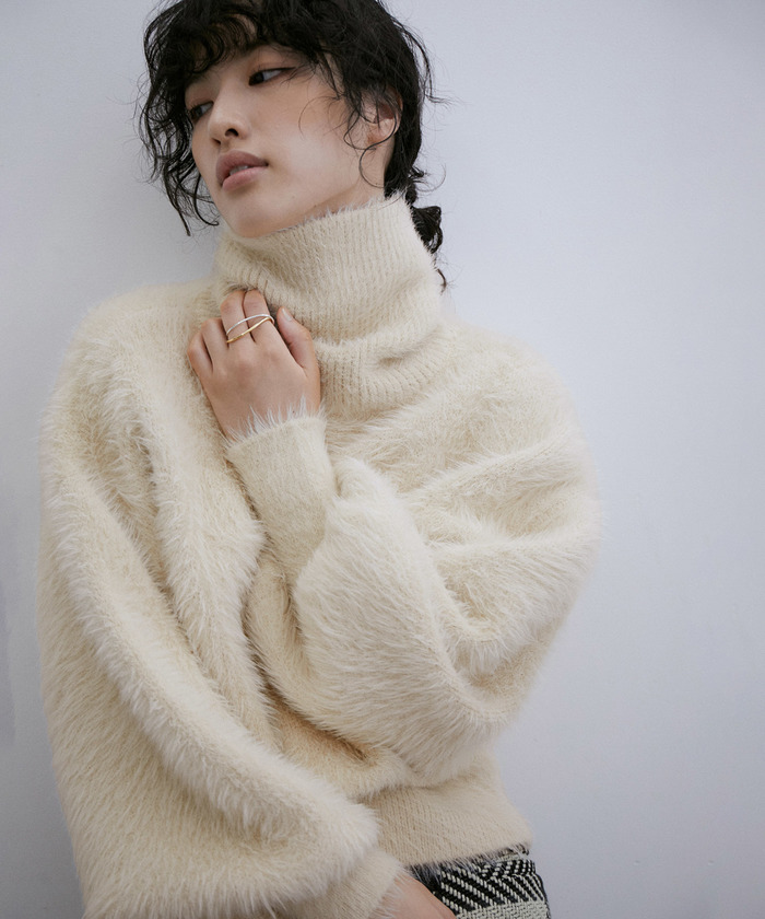 WEB限定(一部店舗展開あり)】シャギータートルニット(505047144 WEB限定(一部店舗展開あり)】シャギータートルニット(505047144
