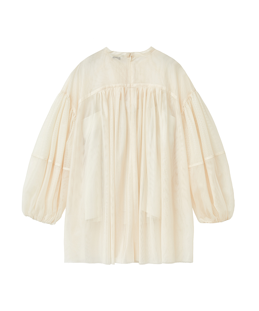 セール 40%OFF】SHEER TULLE BALLOON SLEEVE TOPS(505105018 セール 40%OFF】SHEER TULLE BALLOON SLEEVE TOPS(505105018