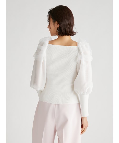 セール 50%OFF】シアースリーブニットプルオーバー(505118049 セール 50%OFF】シアースリーブニットプルオーバー(505118049