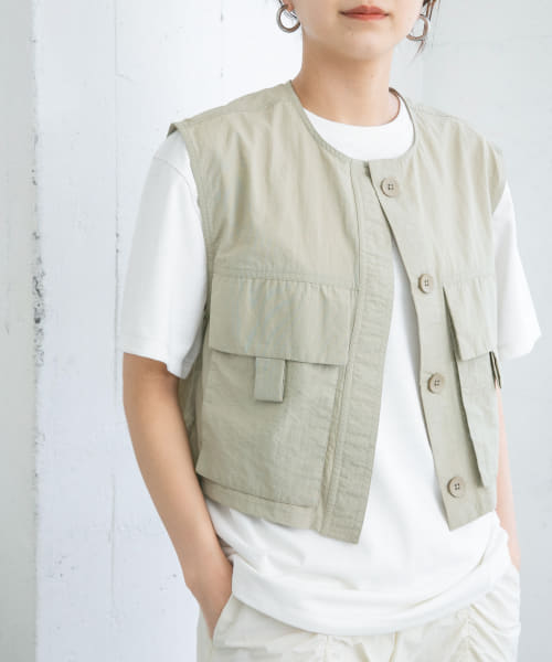 セール 20%OFF】ミリタリーショートベスト(505306428 セール 20%OFF】ミリタリーショートベスト(505306428