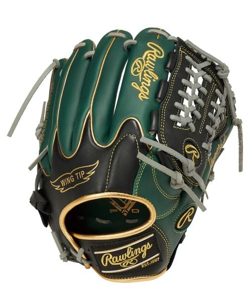 軟式 HYPER TECH COLOR SYNC（ハイパーテックカラーシンク）N55W－Dグリーン/ブラック(505596717) | ローリングス(Rawlings) - d fashion