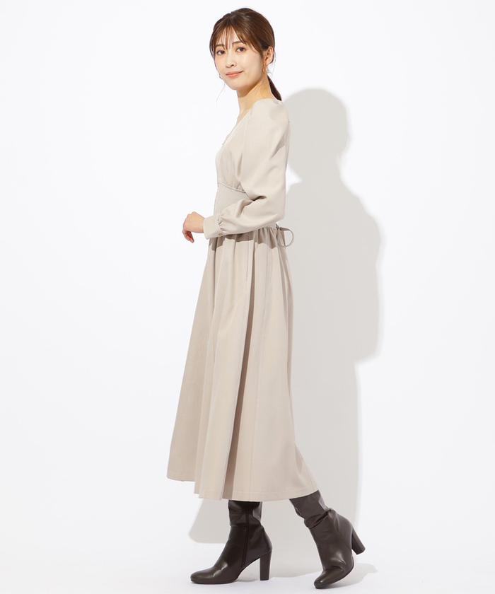 セール 50%OFF】ウエストリブセンターZIPワンピース(505745899 セール 50%OFF】ウエストリブセンターZIPワンピース(505745899
