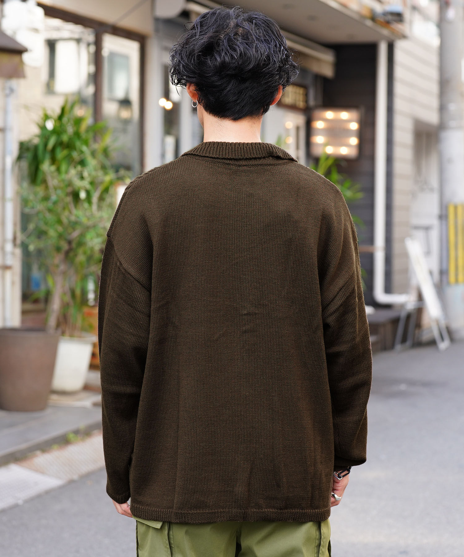 ジギーズショップ JIGGYS SHOP 部分透かし編み カーディガン ジギーズショップ JIGGYS SHOP 部分透かし編み カーディガン