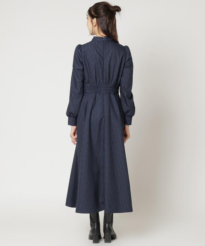 セール 50%OFF】デコルテあきストライプワンピース(505769427 セール 50%OFF】デコルテあきストライプワンピース(505769427