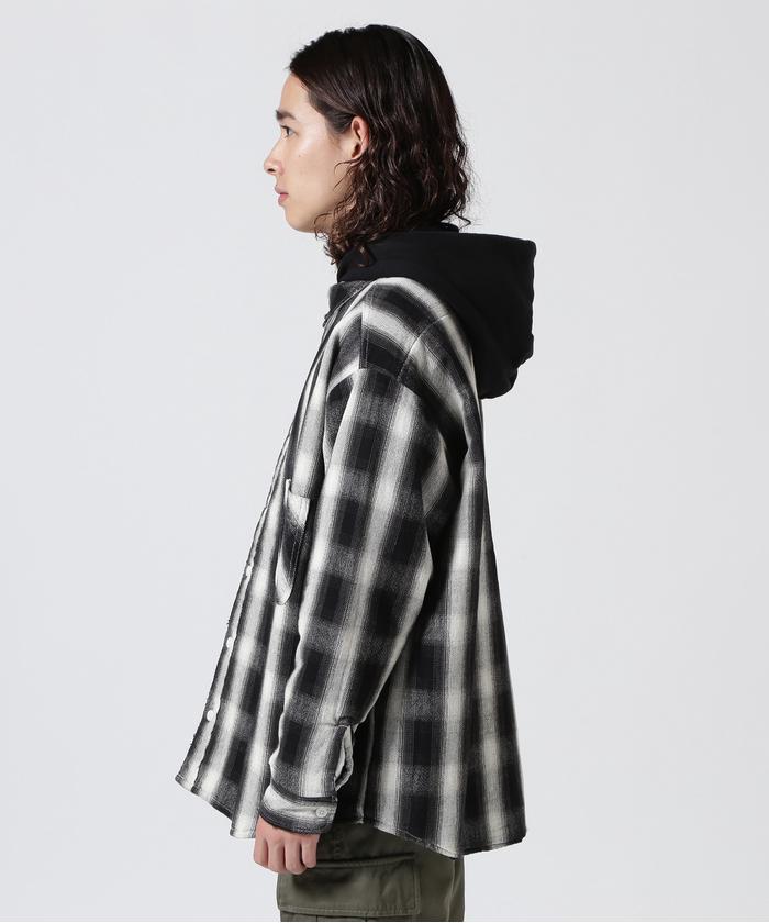 SAINT MICHAEL/セント マイケル/SHIRT PARKA/CHECK/BKxWT SAINT MICHAEL/セント マイケル/SHIRT PARKA/CHECK/BKxWT