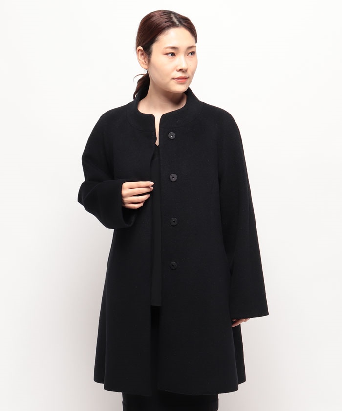 喪服】ブラックフォーマルコート/アンゴラ混/レディース/大きい 喪服】ブラックフォーマルコート/アンゴラ混/レディース/大きい