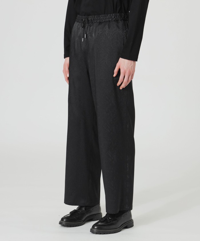 セール40%OFF】サテンジャガードワイドパンツ(505936115 セール40%OFF】サテンジャガードワイドパンツ(505936115