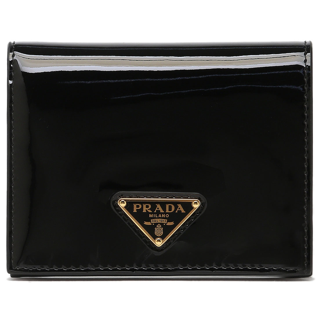 プラダ PRADA 二つ折り財布 トライアングルロゴ ブラック レッド プラダ PRADA 二つ折り財布 トライアングルロゴ ブラック レッド