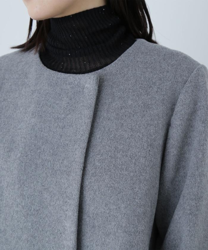 セール】フェイクファースリーブハーフコート 24AW(506514600 セール】フェイクファースリーブハーフコート 24AW(506514600