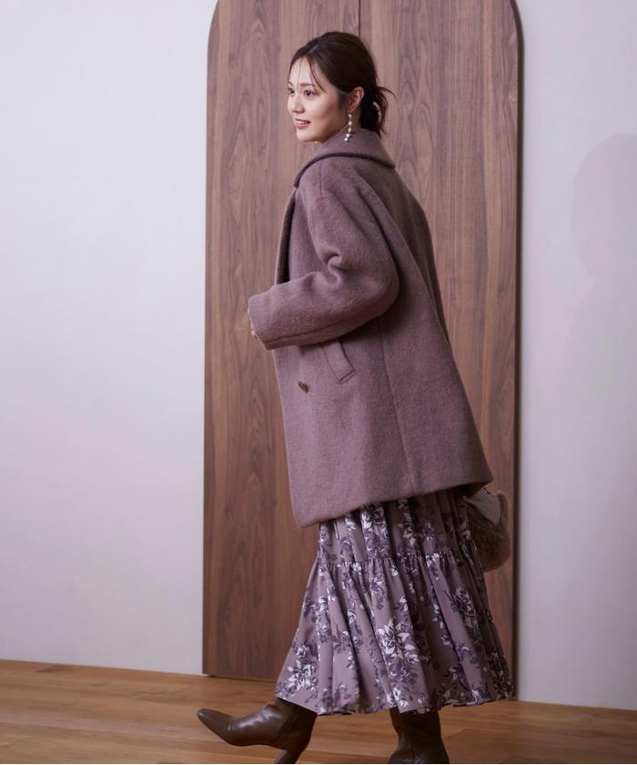 セール】ミドル丈シャギーコート 24AW(506590312 セール】ミドル丈シャギーコート 24AW(506590312