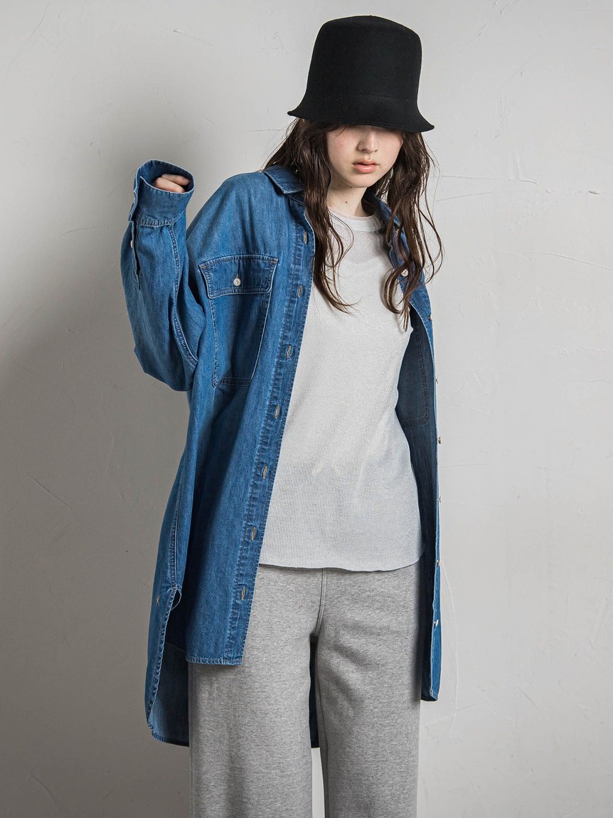 メイソングレイ MAYSON GREY デニムオーバーシャツ≪洗濯機で メイソングレイ MAYSON GREY デニムオーバーシャツ≪洗濯機で