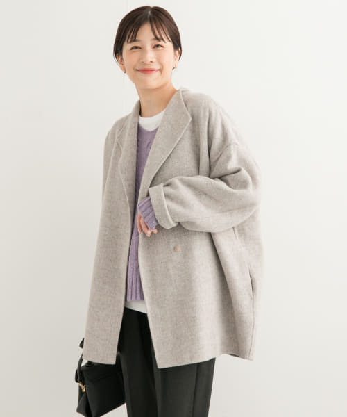 セール 20%OFF】ウールリバーミドルガウンコート(506879697 セール 20%OFF】ウールリバーミドルガウンコート(506879697