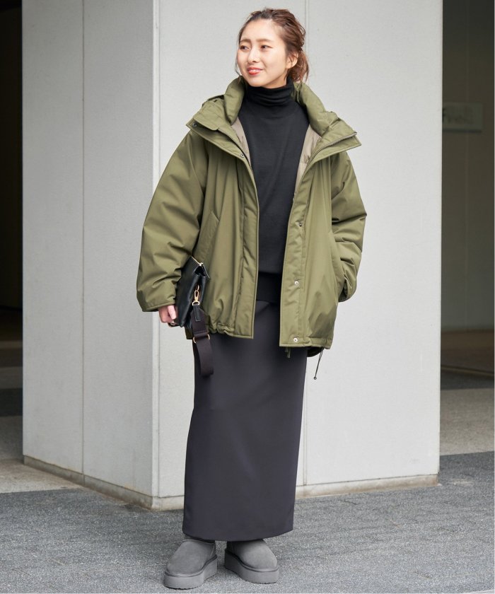 セール 30%OFF】撥水フーデッドダウンハーフコート(507008465 セール 30%OFF】撥水フーデッドダウンハーフコート(507008465