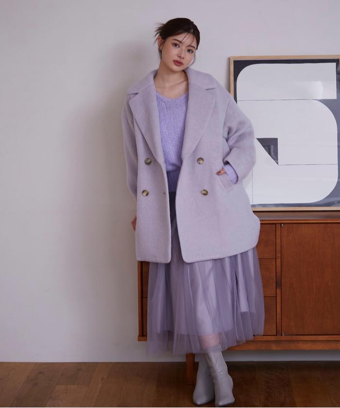 セール】ミドル丈シャギーコート 24AW(506590312 セール】ミドル丈シャギーコート 24AW(506590312