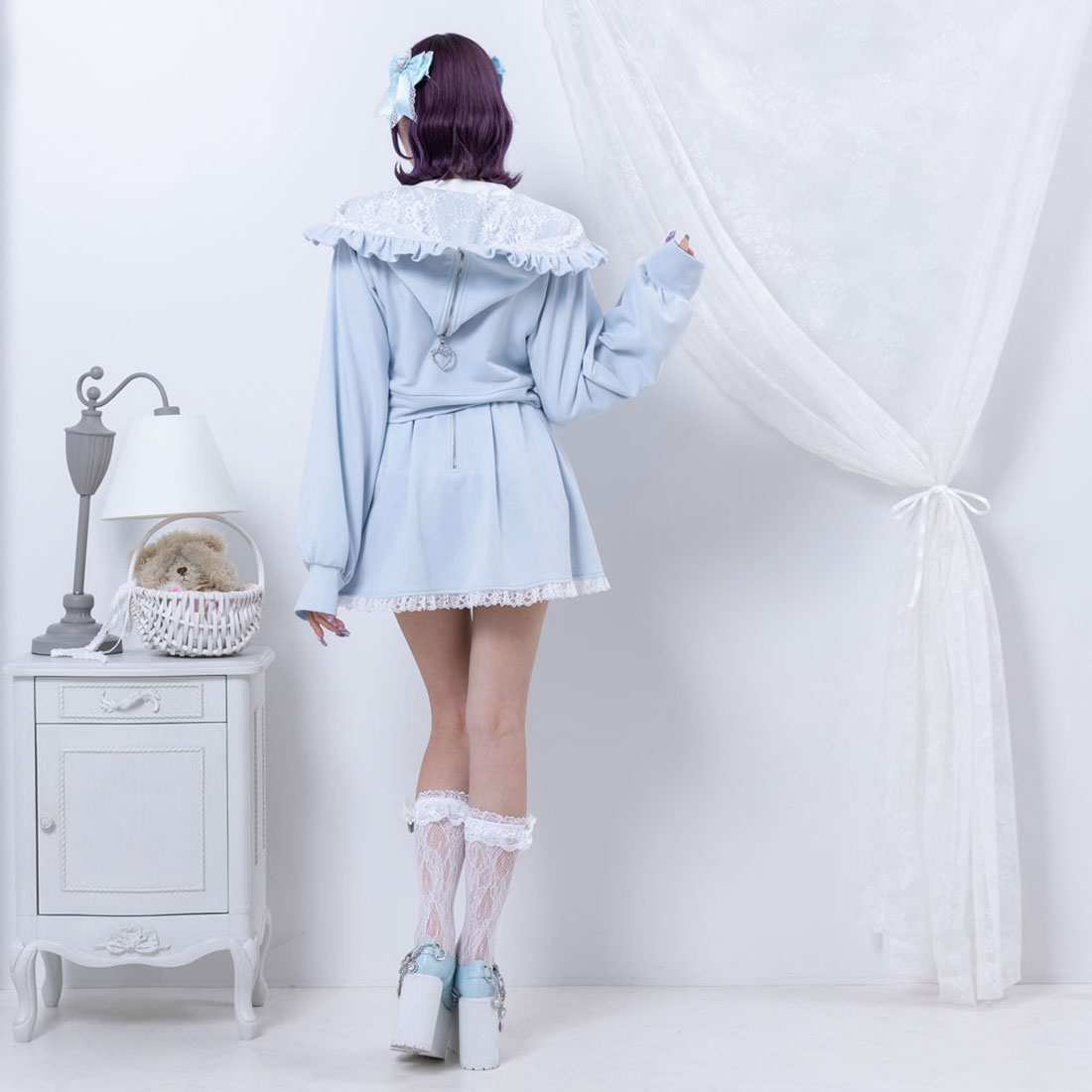 ユメテンボウ 夢展望 ハートビジュー2wayパーカー(507107033 ユメテンボウ 夢展望 ハートビジュー2wayパーカー(507107033