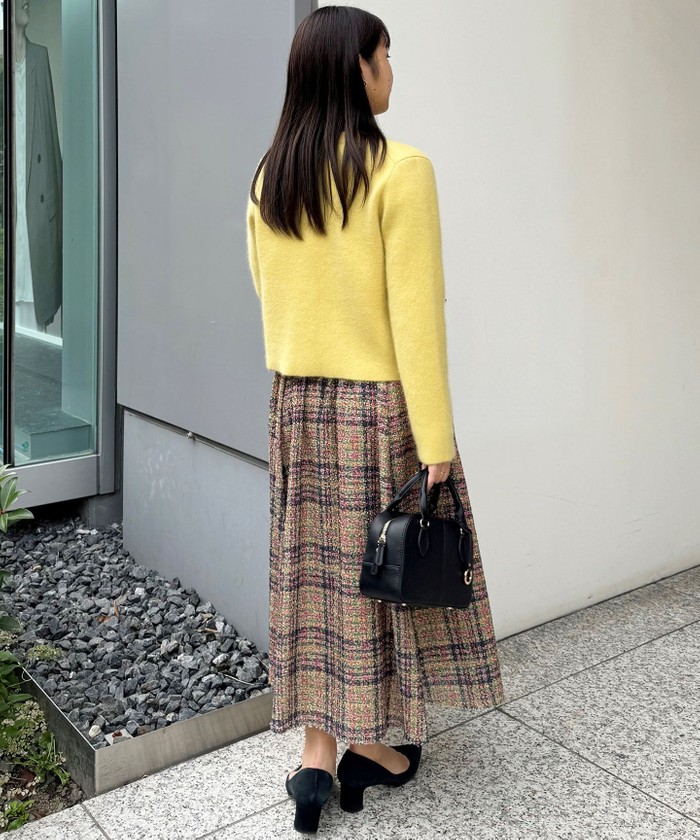 セール 30%OFF】ギミックチェックツイード ワンピース(507531468 セール 30%OFF】ギミックチェックツイード ワンピース(507531468