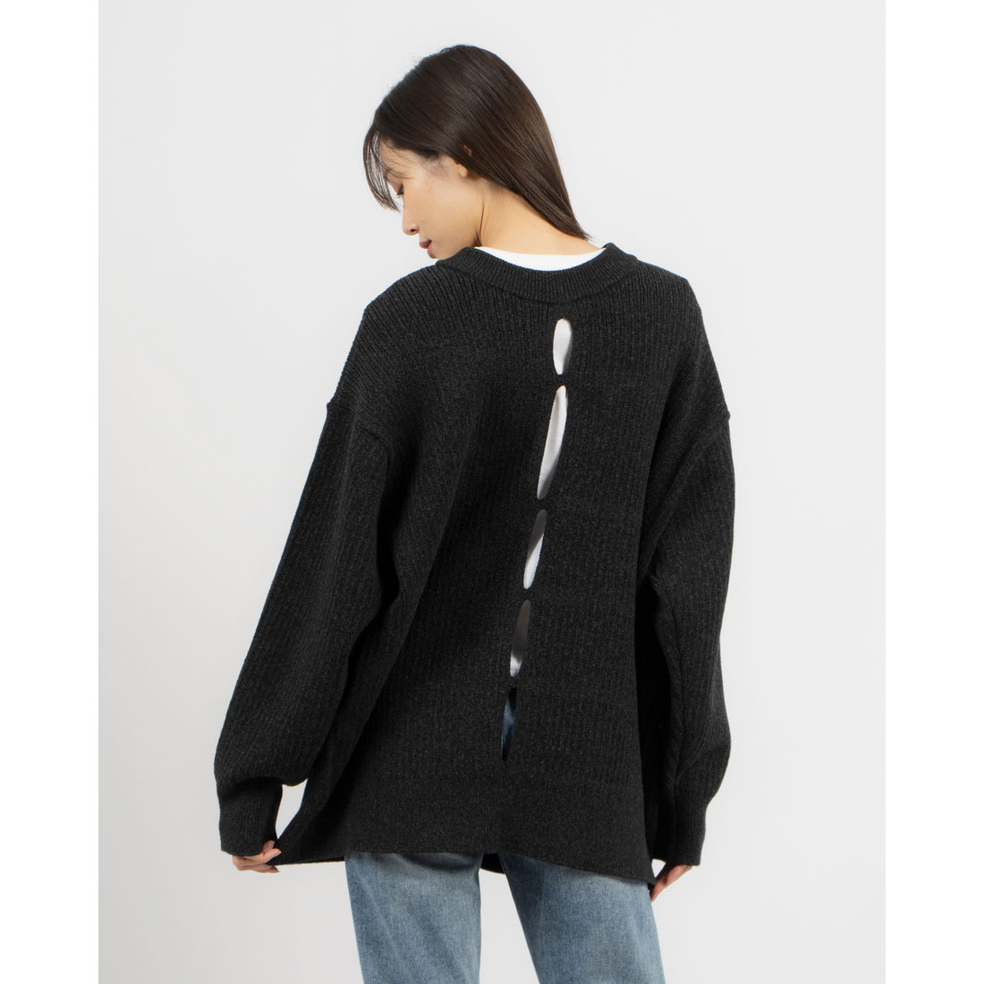 クラネ CLANE W FACE COLOR MIX HOLE SLEEVE C/D(507861261 クラネ CLANE W FACE COLOR MIX HOLE SLEEVE C/D(507861261