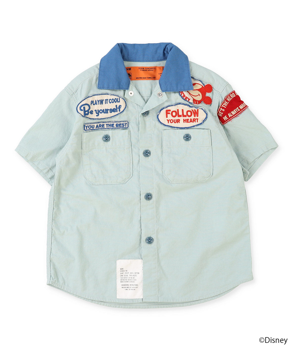 デニムダンガリー DENIM DUNGAREE Sheeting MICKEY Shirt デニムダンガリー DENIM DUNGAREE Sheeting MICKEY Shirt