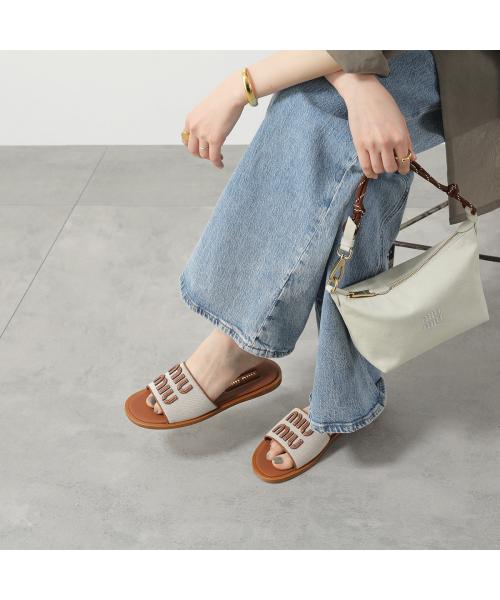 ミュウミュウ Miu Miu MIUMIU サンダル 5XX644 Q1D キャンバス ミュウミュウ Miu Miu MIUMIU サンダル 5XX644 Q1D キャンバス