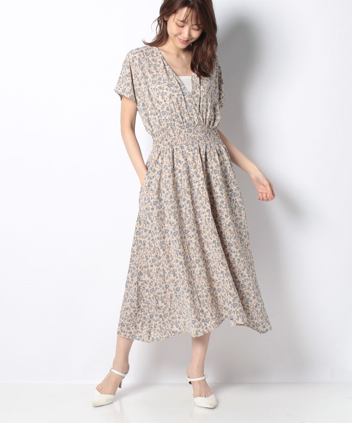 クーポン】【セール 67%OFF】花柄カシュクールワンピース クーポン】【セール 67%OFF】花柄カシュクールワンピース