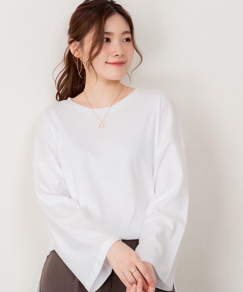 クーポン】【セール 5%OFF】ボリューム袖コットンフライス長袖T クーポン】【セール 5%OFF】ボリューム袖コットンフライス長袖T