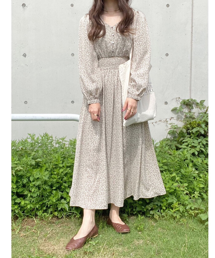 花柄長袖プリーツワンピース(504248738) | アルシーヴ(archives 花柄長袖プリーツワンピース(504248738) | アルシーヴ(archives