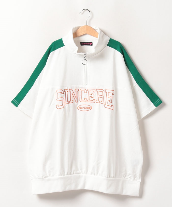 セール 50%OFF】ハーフZIP半T(504796307) | ラブトキシック セール 50%OFF】ハーフZIP半T(504796307) | ラブトキシック