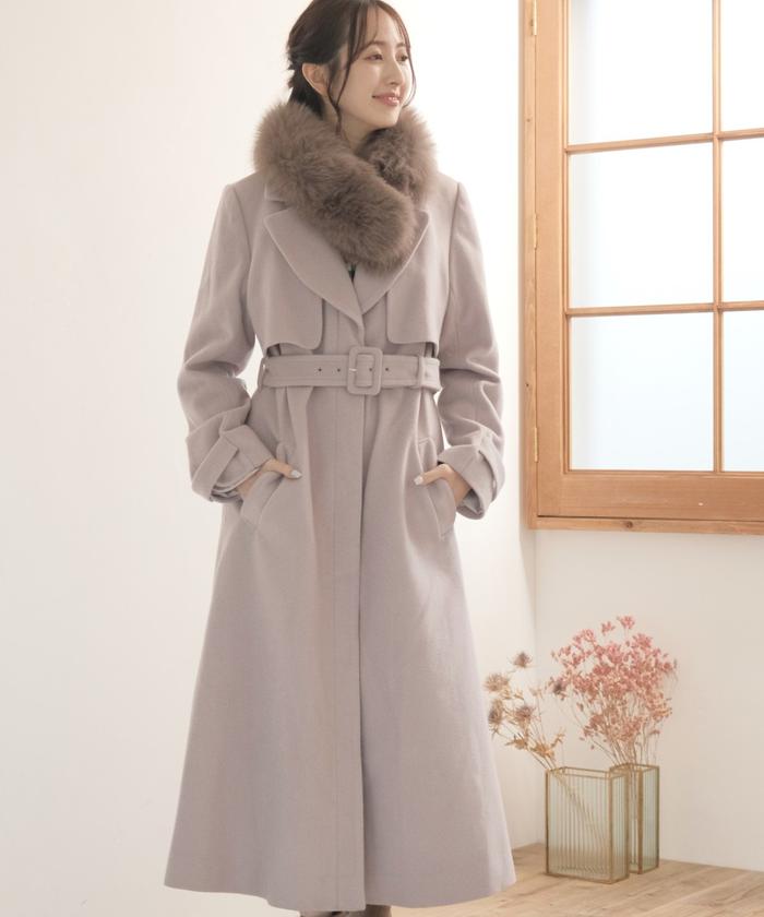 ファー付きトレンチコート(504948344) | ウィルセレクション ファー付きトレンチコート(504948344) | ウィルセレクション