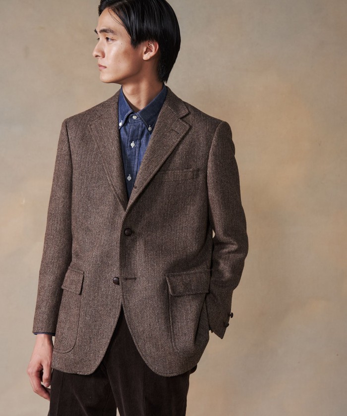 LOVAT】 LAVEROCK TWEED ヘリンボーン ジャケット(504984183 LOVAT】 LAVEROCK TWEED ヘリンボーン ジャケット(504984183