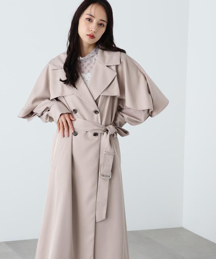 セール 60%OFF】ケープフリルトレンチコート WEB限定カラー セール 60%OFF】ケープフリルトレンチコート WEB限定カラー