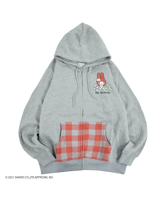 サンリオ Sanrio マイメロディ ジップ パーカー サンリオ 裏起毛 サンリオ Sanrio マイメロディ ジップ パーカー サンリオ 裏起毛