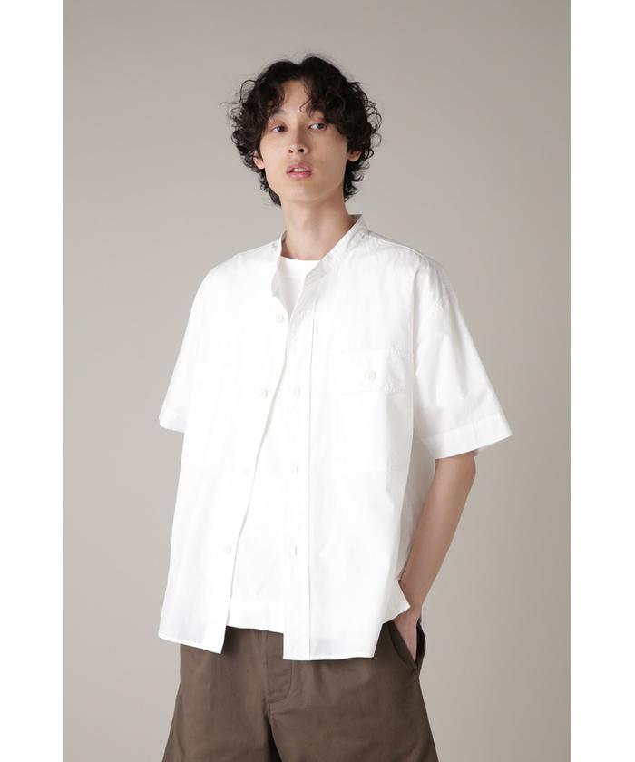 MHL エムエイチエル COTTON RAMIE POPLIN バンドカラーシャツ |ま MHL エムエイチエル COTTON RAMIE POPLIN バンドカラーシャツ |ま