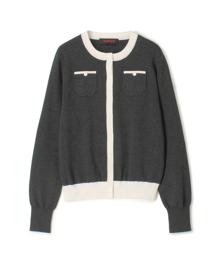 TVドラマ着用】CABaN コットンカシミヤ バイカラークルーネック TVドラマ着用】CABaN コットンカシミヤ バイカラークルーネック