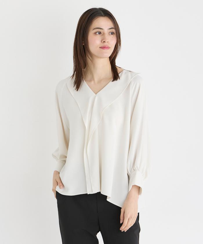 フロントフリルラグランブラウス(506246101) | イネド(INED) - d fashion